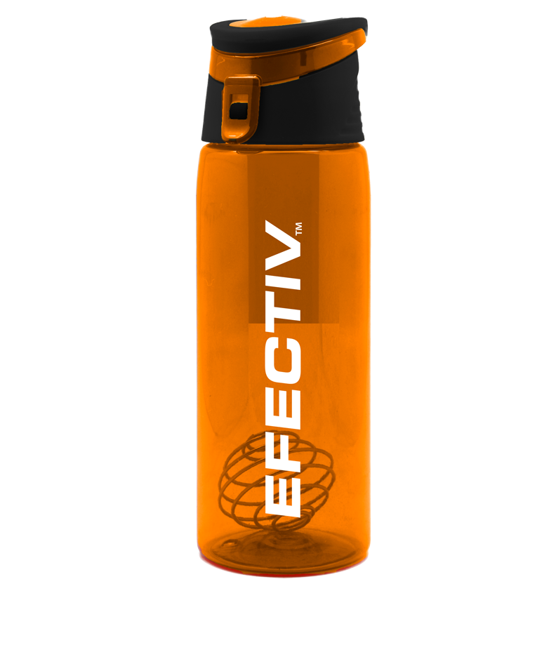 Efectiv Hybrid Protein Shake Water Bottle - Orange 700ml